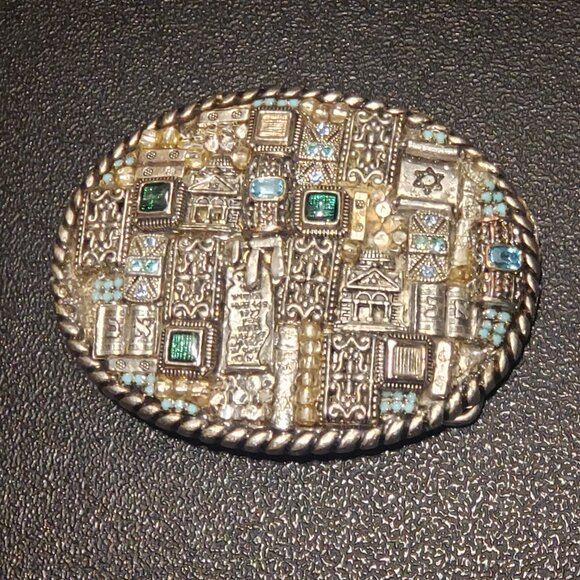 Accessories | Symbols Of Judaism Jewish Belt Buckle Signed Stunning ...